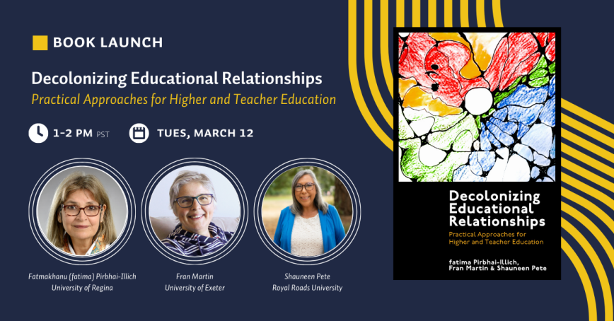 Book launch: Decolonizing Educational Relationships | Royal Roads ...